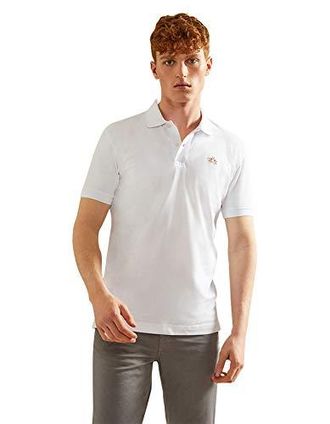 La Martina Polo Homme Coupe Slim, Blanc Optique, Man, XL