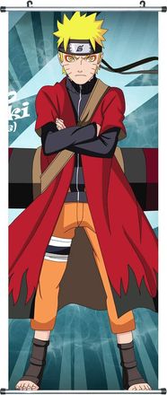 Coolchange Großes Anime Rollbild/Kakemono aus Stoff Poster, 100x40cm, Motiv: Anime Uzumaki