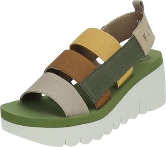 FLY London Femme Yere847fly Sandale, Nuage Multicolore Vert, 36 EU