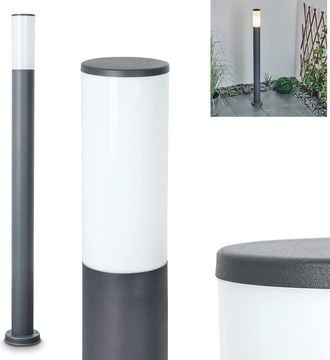 HOFSTEIN Außenwegeleuchte Caserta, moderne Sockelleuchte aus Metall/Kunststoff in Anthrazit, Wegeleuchte 110 cm, Gartenlampe mit E27-Fassung, Gartenbeleuchtung