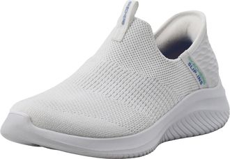 Skechers Hands Free Slip-Ins Ultra Flex 3.0 Smooth Step Damen-Sneaker zum Reinschlüpfen, Weiss/opulenter Garten, 40 EU