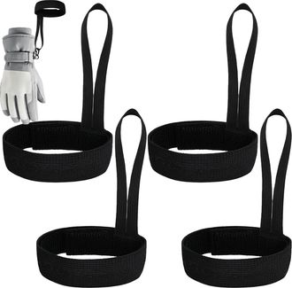 Generic Riemen f&uuml;r Snowboardhandschuhe, elastisches Nylonband f&uuml;r Skihandschuhe, 4 St&uuml;ck, leichtes Bergsteigen und Skizubeh&ouml;r zum Aufh&auml;ngen von Handschuhen