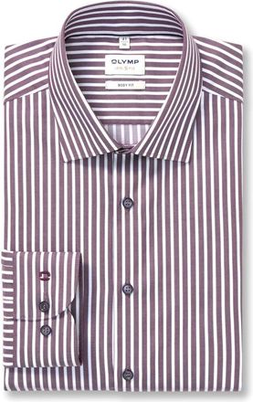 Olymp Level Five, Body Fit, Hemd mit Blockstreifen und Stretch in