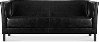 Konsimo Konsimo - especto Modernes Sofa 3 Sitzer aus Kunstleder, schwarz