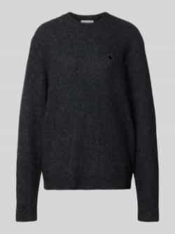 Carhartt Work in Progress Strickpullover mit Logo-Stitching Modell CURTIS