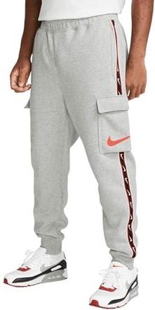 Nike JOGGING CARGO NIKE SPORTSWEAR REPEAT - DK GREY HEATHER/LT CRIMSON
