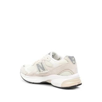 New Balance Mesh and Suede Panels Sneakers - Beige