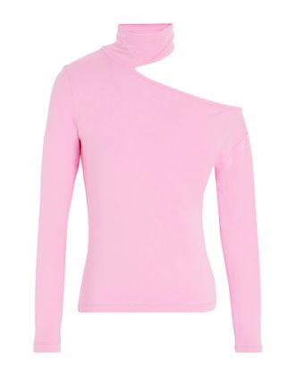8 by YOOX VISCOSE CUT-OUT L/SLEEVE TOP