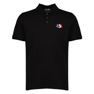 Moncler Polohemd aus Baumwoll-Piqu&eacute; - - Tops - Herren - Schwarzk - M