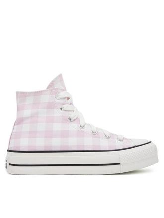 Converse Sneakers aus Stoff Chuck Taylor All Star Lift Platform Gingham A13663C Rosa