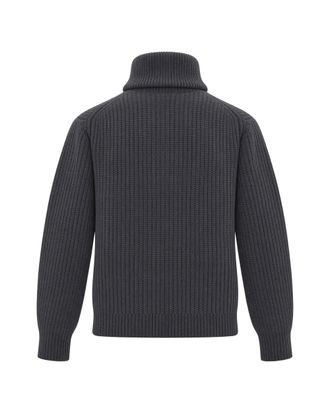 Max Mara Ribbed Virgin Wool Sweater - Gray
