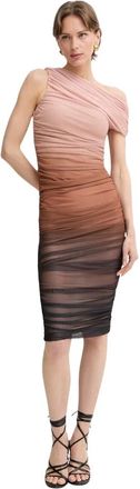 Elisabetta Franchi Asymmetrisches Midikleid - - Dresses - Damen - Mehrfarbig - L
