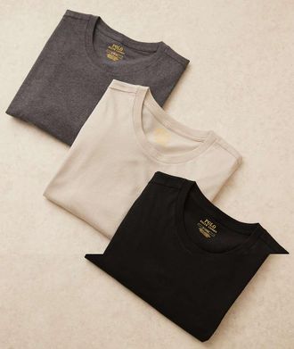 Polo Ralph Lauren Lot de 3 t-shirts confort &agrave; logo embl&eacute;matique sur lourlet - Multicolore