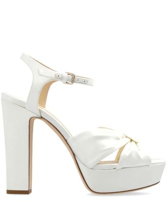 Jimmy Choo London sandales Heloise 120 &agrave; plateforme - Blanc