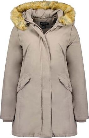 Canadian Peak Dinastipeak Lady - Parka Longue Epaisse Chaude Femme Automne Hiver - Manteau Fin Capuche Fausse Fourure - Blouson Coupe Vent - Doudoune Elegante Femme
