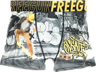 Freegun Boxer Gris/Jaune Homme Skate Gris XXL
