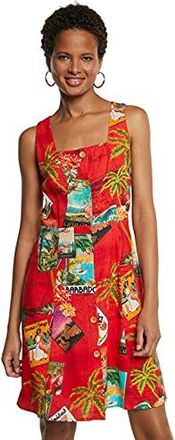 Desigual Vest_Mont-Royal Robe d&eacute;contract&eacute;e, Rouge, Taille S Femme
