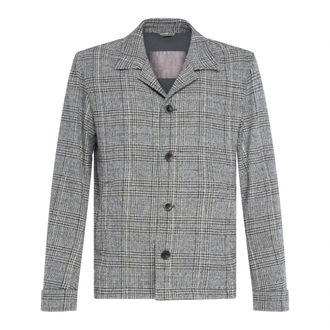 Herno Glen Plaid Woll- und Kaschmir-Blazer - - Jackets - Herren - Grau - XL