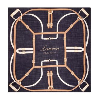Ralph Lauren Gro&szlig;es quadratisches Seidentuch - - Accessories - Damen - Blau - ONE SIZE