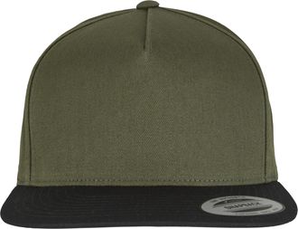 Flexfit Unisex Classic 5 Panel Snapback Olive/Black, one Size