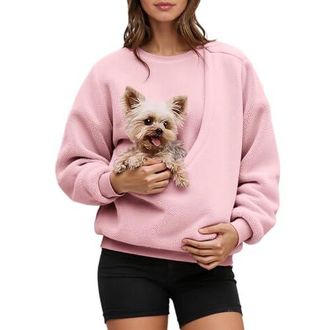 Generic Sweat à Capuche avec Poche pour Chat et Pochette Kangourou, Pull de Transport pour Chat et Chien Grande Taille Pull de Transport Mignon à Manches Long