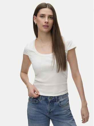 Vero Moda T-Shirt Chloe 10344953 Wei&szlig; Slim Fit