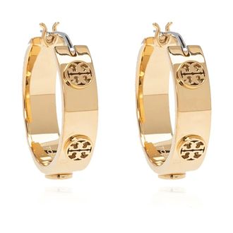 Tory Burch Femme, Accessoires, Jaune, Taille: ONE Size Miller Stud Huggie Earrings