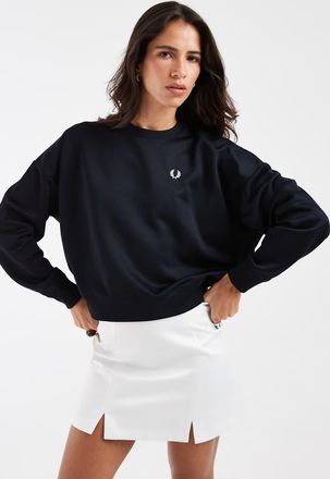 Fred Perry sweat-shirt bleu marine avec broderie au dos laurier
