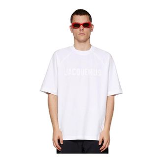 Jacquemus Homme, Tops, Blanc, Taille: 2XL T-Chemises