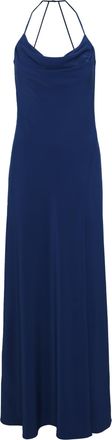 Vera Mont Damen Abendkleid mit Wasserfallausschnitt 36, Festival Blue