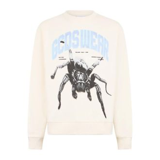 GCDS Spider Crewneck - - Sweatshirts & Hoodies - Herren - Wei&szlig; - XS