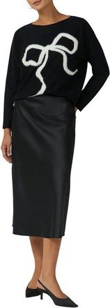 s.Oliver Black Label Strickpullover mit Intarsien Schleife