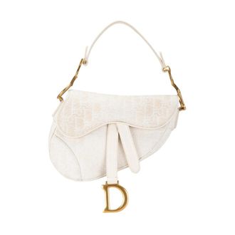 Dior Pre-owned Mini Oblique Saddle Bag - - Pre-owned - Damen - Beige - ONE SIZE