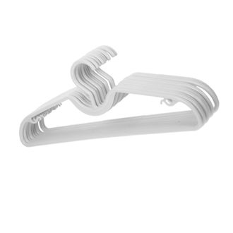 Cabilock 10 St&uuml;ck Plastik Kleiderb&uuml;gel mit Kurzem Hals rutschfest gegen Verformung Ultraflach f&uuml;r Platzsparende Kleiderschrankorganisation Leicht f&uuml;r Hemden un