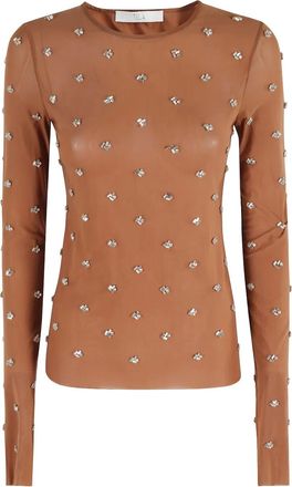 Tela Verziertes Oberteil - Braun