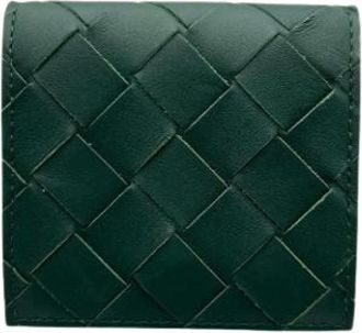 Bottega Veneta Porte-monnaie Intrecciato Pre-owned - Homme - Pre-owned - Vert - Taille: ONE Size