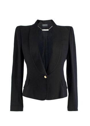 Alexander McQueen Black Blazer with Gold Button Fastening Size S