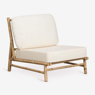 Sklum Zentrales Modul f&uuml;r modulare Garten-Sofas aus Bambus Isendra
