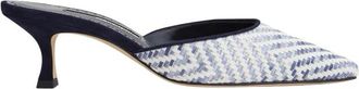 Manolo Blahnik Femme, Chaussures, Blanc, Taille: 39 EU Carolyne 50 Mules