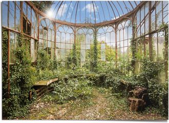 Reinders Giant Poster XXL, Gartenpavillon, Wohnzimmer, Bilder, Wanddeko, Room Decor, Papier, Gr&uuml;n, 100x140cm