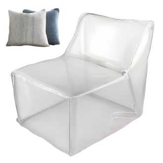 Generico F&uuml;r Sofa, Sitzsack, wasserdicht, transparent, gro&szlig;, Aufbewahrungsh&uuml;lle f&uuml;r Spielzeug, aus Vinyl, f&uuml;r Stuhl, strapazierf&auml;hig, Abdeckung f&uuml;r Sitzs&auml;cke