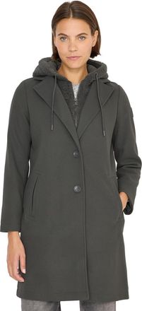 Cecil Damen 1005473 Mantel mit Teddy Inlay, Pastel Olive, 36