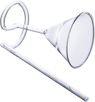 Soimiss Transparenter Cocktailglas mit Integriertem Strohhalm Lebensmittelechtes Glas Bruchsicher Elegantes Goblet Design für Partys Bars Hochzeiten und Festl