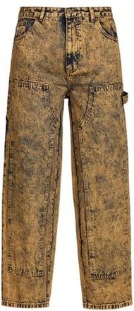 H&eacute;las. Pantalon d&eacute;lav&eacute; en coton m&eacute;lang&eacute;