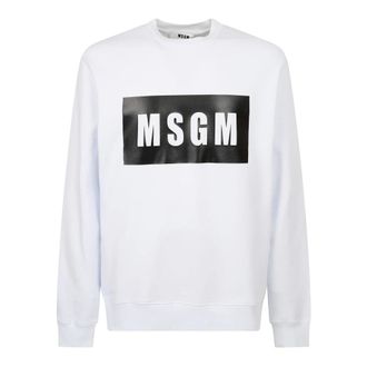 Msgm Crewneck Sweatshirt - - Sweatshirts & Hoodies - Herren - Wei&szlig; - XS