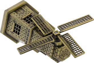 Valiclud Healeved Metall Windm&uuml;hle Modell Dekoration Bronzefarben Kleine Windm&uuml;hlen Ornament Heimdeko Zinklegierung Windm&uuml;hlenschmuck f&uuml;r Regal und Tisch