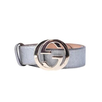 Gucci Ceinture Pre-owned Vintage Interlocking G - Femme - Pre-owned - Gris - Taille: ONE Size