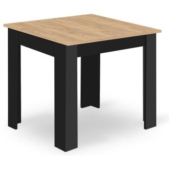 Private Label Table Valora NP 80X80 Artisan, design moderne, pieds noirs