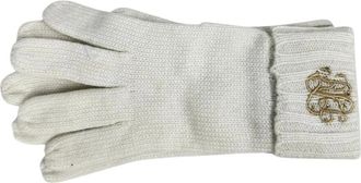 Ralph Lauren Femme, Accessoires, Beige, Taille: ONE Size Gants en maille c&ocirc;tel&eacute;e brod&eacute;s du logo