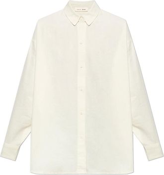 Fear of God Femme, Blouses et Chemises, Beige, Taille: 40 FR Chemise Oxford Bross&eacute;e Boutonn&eacute;e Signature